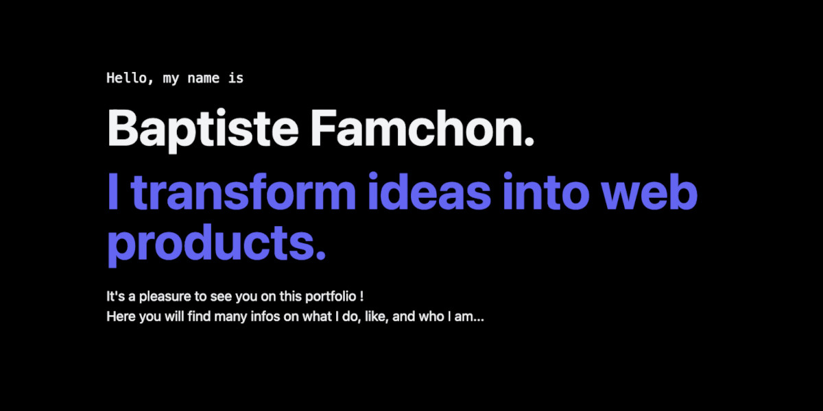 Baptiste Famchon | Portfolio